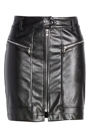 TIGER MIST Dylan Faux Leather Miniskirt