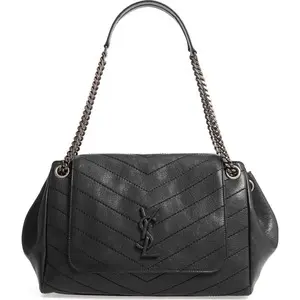 Saint Laurent Medium Nolita Leather Shoulder Bag - Nero