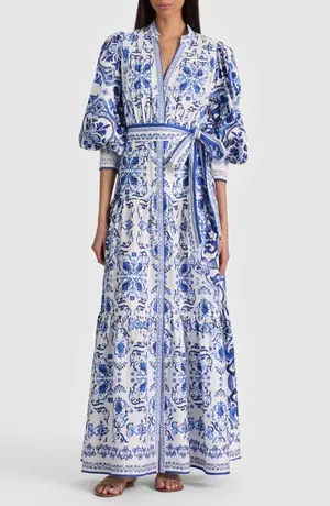 Alice + Olivia Cora Voluminous Tiered Maxi Dress