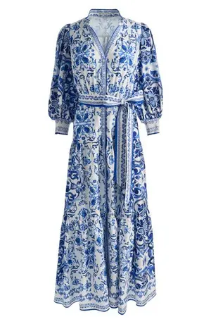 Alice + Olivia Cora Voluminous Tiered Maxi Dress