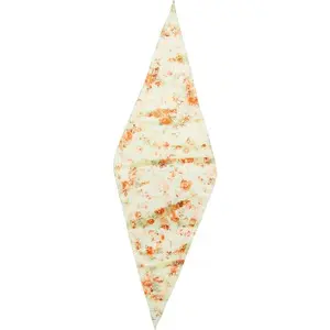 Alexander McQueen Floral Creased Silk Scarf - Acqua