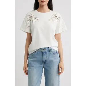 Rag & Bone Floral Cutout T-shirt - White