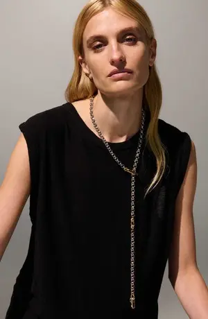 Demarson Juno Convertible Necklace - Gold/crystal