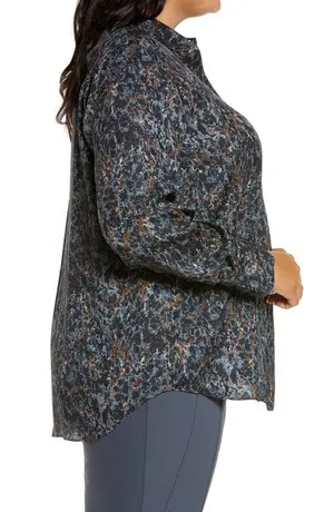 Lafayette 148 New York Scottie Silk Blouse