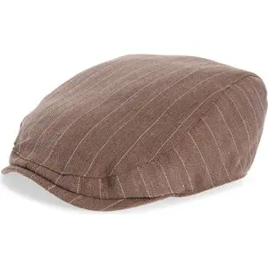 OPEN EDIT Pinstripe Driving Cap - Brown