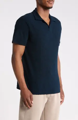 Reigning Champ Johnny Collar Cotton Terry Cloth Polo