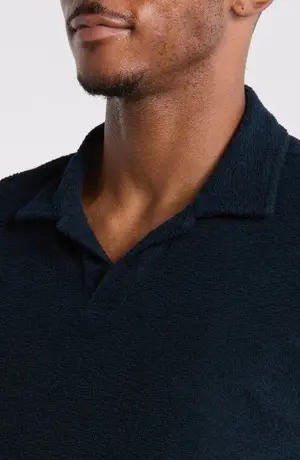 Reigning Champ Johnny Collar Cotton Terry Cloth Polo