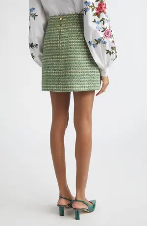 Carolina Herrera Tweed Miniskirt