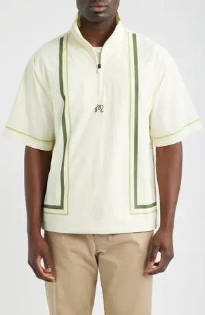 MALBON Playa Short Sleeve Half Zip Windshirt