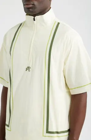 MALBON Playa Short Sleeve Half Zip Windshirt