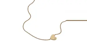 Jennifer Zeuner Jewelry Gold Plated Silver Heart Bracelet With Diamond - One-color