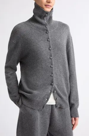 LISA YANG Denie Cashmere Turtleneck Cardigan
