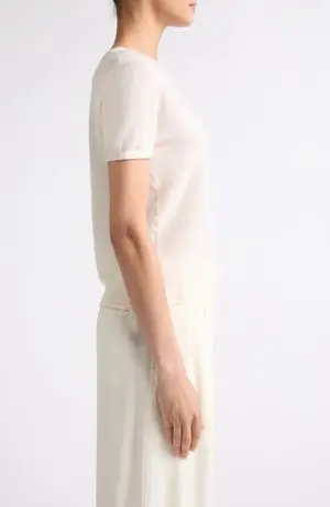 LISA YANG Ira Short Sleeve Cashmere Sweater