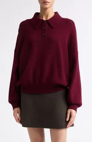LISA YANG Lisa Yang Etta Cashmere Polo Sweater