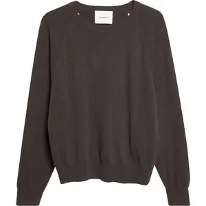 LISA YANG Cambrie Raglan Sleeve Cashmere Sweater - Dark Fern