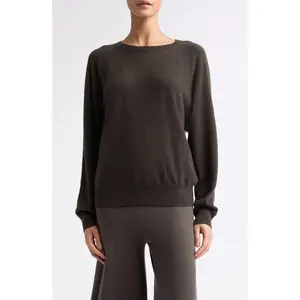 LISA YANG Cambrie Cashmere Raglan Sleeve Sweater - Dark Fern