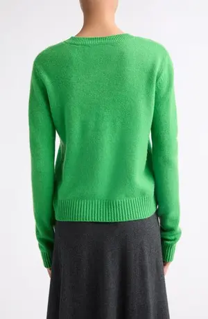 LISA YANG Mable Cashmere Crewneck Sweater - Basilico
