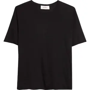 LISA YANG Ari Short Sleeve Cashmere Sweater - Black