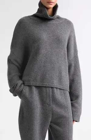 LISA YANG Zerlina Cashmere Turtleneck Sweater - Graphite