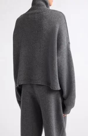 LISA YANG Zerlina Cashmere Turtleneck Sweater - Graphite