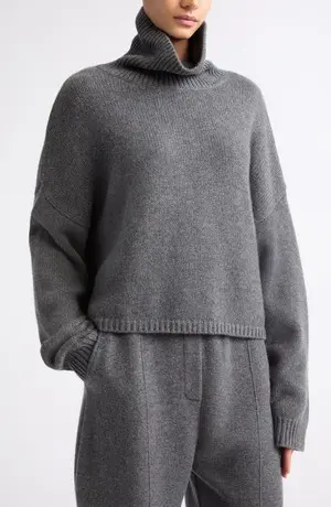 LISA YANG Zerlina Cashmere Turtleneck Sweater - Graphite