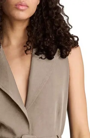 KENNETH COLE Sleeveless Belted Utility Mini Dress
