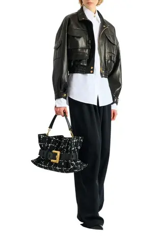 Balmain Medium Anthem Bag In Tweed