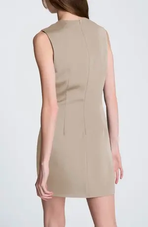 KENNETH COLE Zip Sheath Minidress - Burlap