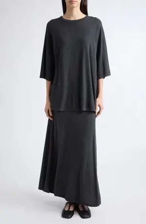 LISA YANG Agnette Oversize Cotton & Cashmere Sweater - Eclipse