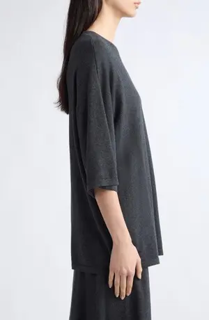 LISA YANG Agnette Oversize Cotton & Cashmere Sweater - Eclipse