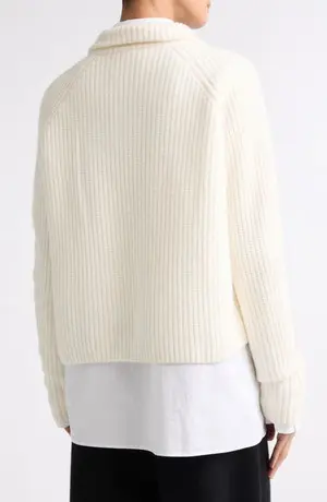 LISA YANG Sadie Cashmere Shaker Stitch Zip Cardigan
