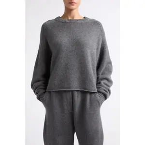 LISA YANG Oversize Raglan Sleeve Cashmere Sweater - Graphite