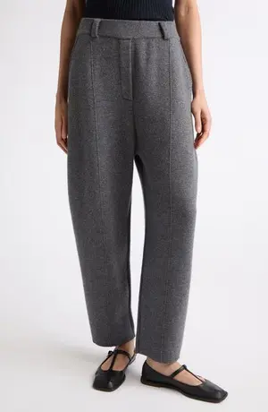 LISA YANG Cashmere Barrel Leg Sweater Pants - Graphite