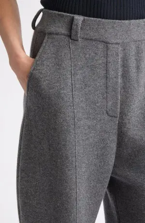 LISA YANG Cashmere Barrel Leg Sweater Pants - Graphite