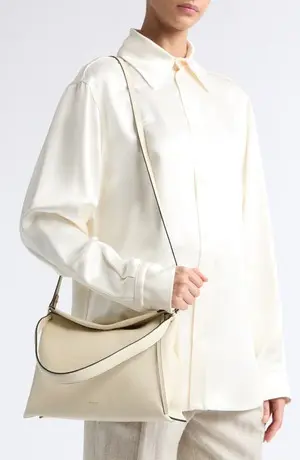 WANDLER Small Penelope Leather Tote - White Crust