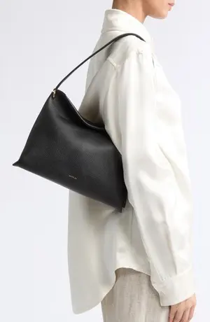 WANDLER Small Penelope Leather Tote - Black Crust