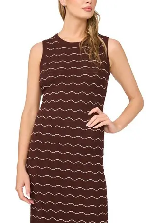 Ted Baker London Sleeveless Scalloped Midi Sweater Dress