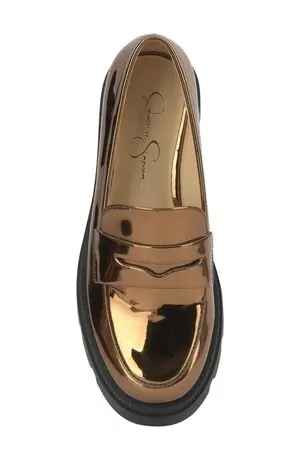 Jessica Simpson Ullinia Platform Loafer - Bronze