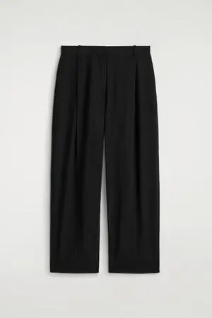 Cos Fluid Wool-voile Straight-leg Pants