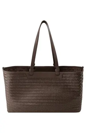Vince Marin East/west Woven Leather Tote