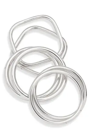 OPEN EDIT 6-pack Assorted Bangles - Silver
