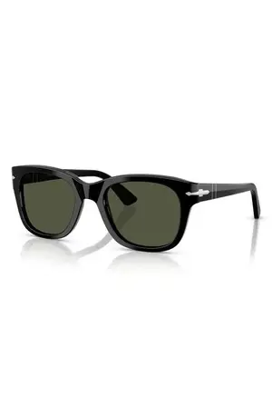 Persol 55mm Square Sunglasses - Black/green