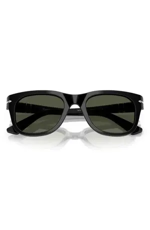 Persol 55mm Square Sunglasses - Black/green