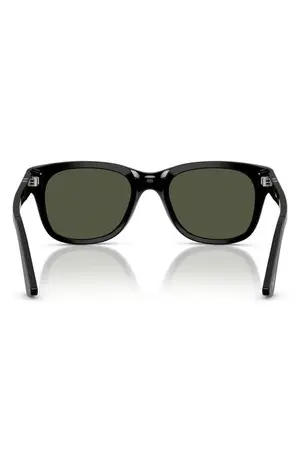 Persol 55mm Square Sunglasses - Black/green
