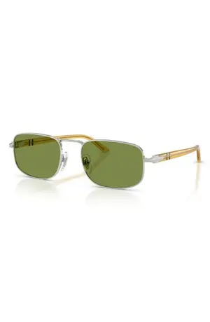 Persol 56mm Pillow Sunglasses - Silver/green