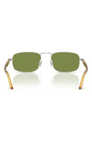 Persol 56mm Pillow Sunglasses - Silver/green