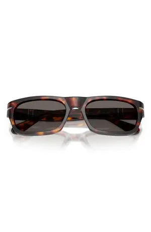 Persol 58mm Rectangular Sunglasses