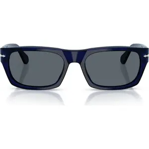 Persol 55mm Rectangular Sunglasses - Cobalto/blue