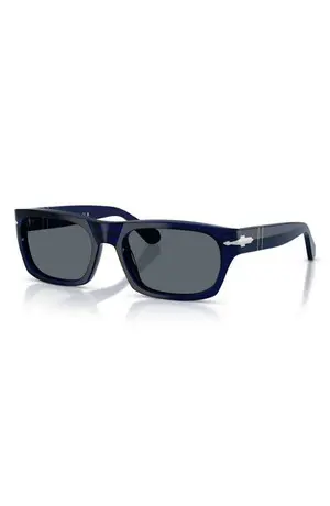 Persol 55mm Rectangular Sunglasses - Cobalto/blue