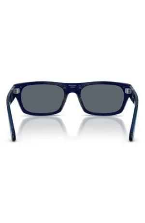 Persol 55mm Rectangular Sunglasses - Cobalto/blue